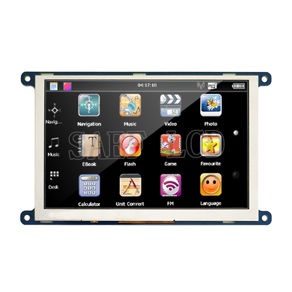 Spi 직렬 인터페이스 5 인치 Tft Lcd 디스플레이 800x480은 Ips 자동차 등급에 점을 찍습니다